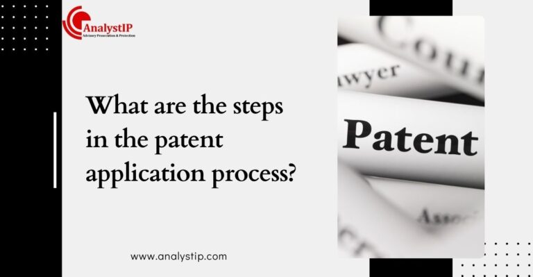 What are the steps in the patent application process?